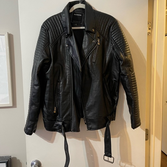Reason | Jackets & Coats | Reason Black Leather Jacket | Poshmark